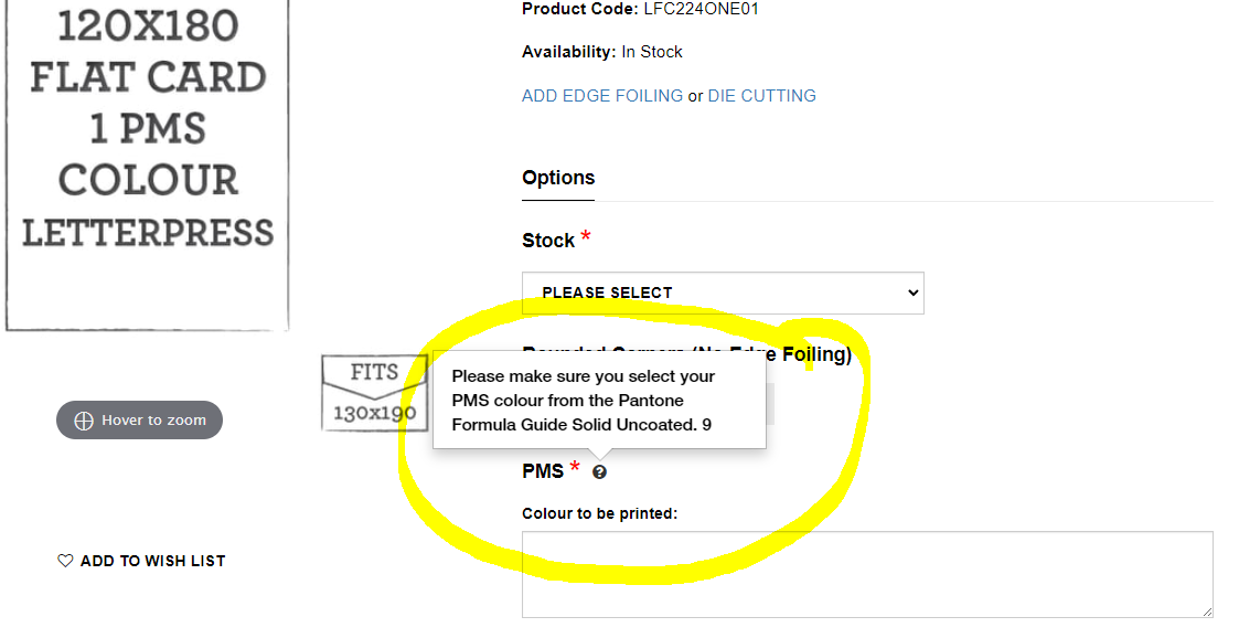 How do I choose a Letterpress colour ink (Pantone Solid Uncoated PMS ...